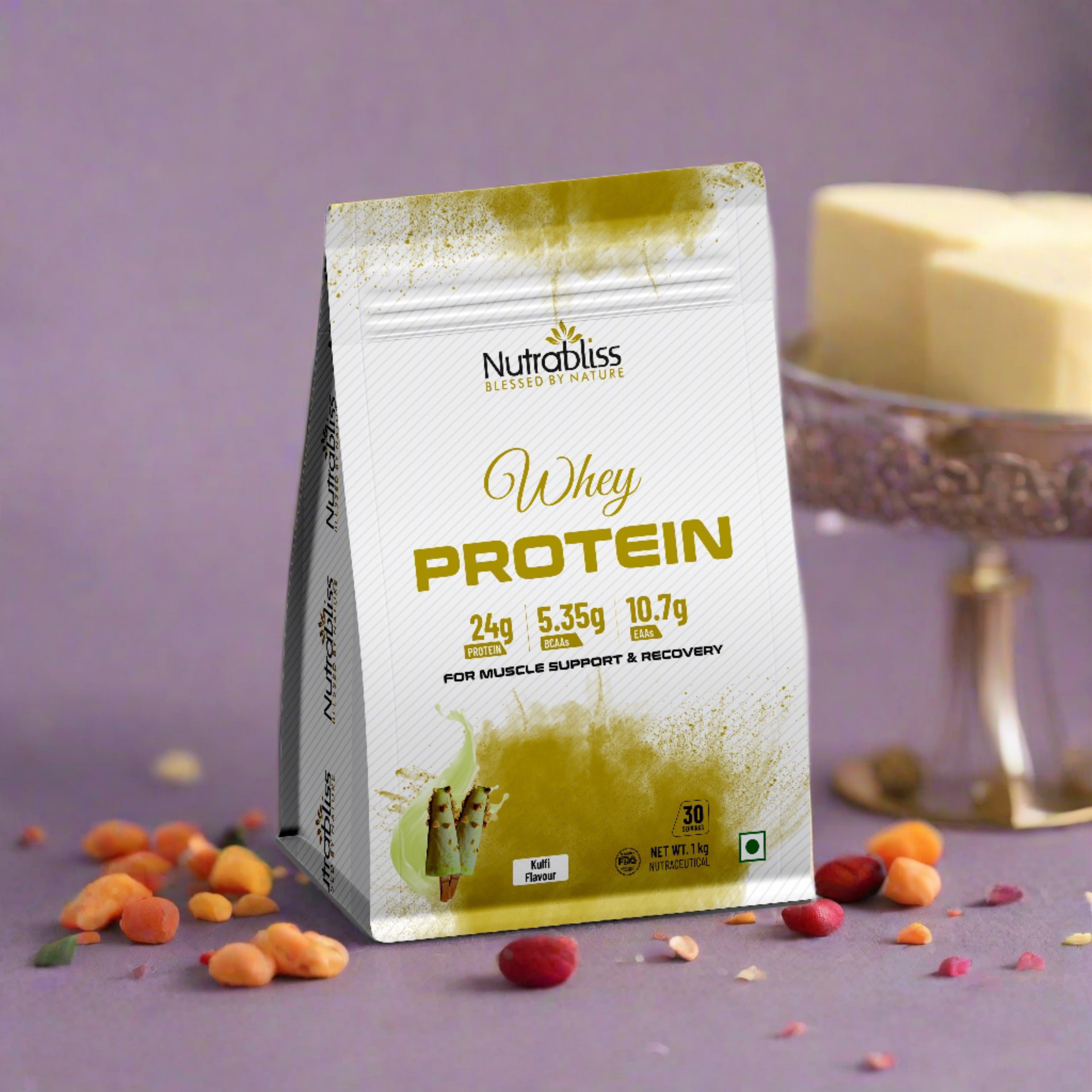 Nutrabliss Whey Protein | Chocolate Flavour | 30 Servings 1 Kg